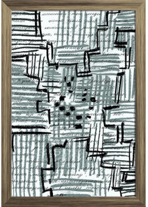 Abstract Center Poster Antique Golden Frame | Acrylic Glass 13x19inch ...