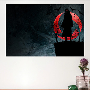 Sasuke Uchiha Konoha Village Wall Poster, High-Quality Naruto Anime ...
