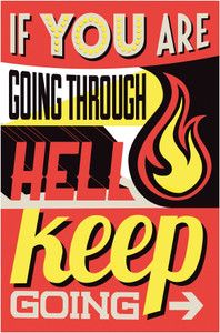 Inephos 'Keep Going' Colorful Motivational Poster Paper Print - Quotes ...