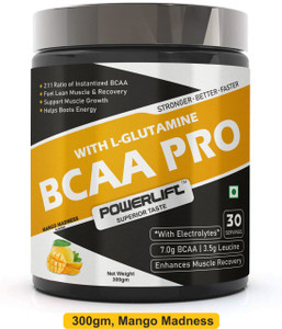 POWERLIFT BCAA Pro With Electrolyte & Glutamine, Muscle Recovery BCAA ...