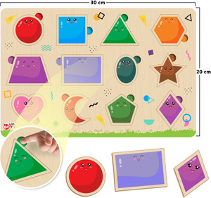 Little Berry Wooden Educational Learning Shapes Puzzle Board Game for ...