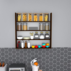 CRAFT ENTERPRISES Kitchen wooden wall shelf reck MDF (Medium Density ...