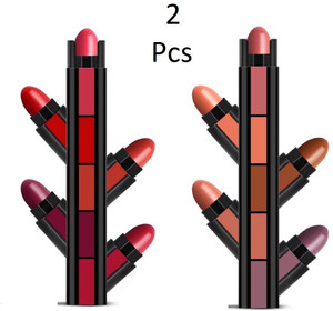 NYN HUDA Insta Beauty 5 in 1 Forever Enrich Matte Lipstick, The Red ...