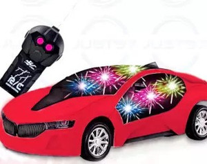 Koros Wireless Remote Control Fast Modern Car With 3D Light (Red ...