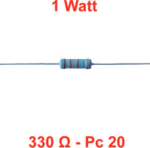 ELPH 20 pieces of 330 Ohm_1WATT Resistance Fixed Resistor Price in ...