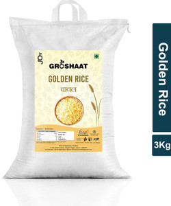 Groshaat Golden Rice ( Golden Sella Rice) - 3Kg (Pack of 1) Golden ...