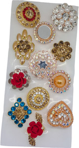 RR prime jwelers American rings Acrylic, Brass, Crystal, Stone Ring Set ...