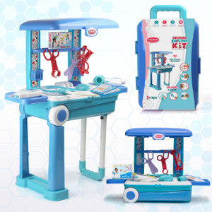 333MART Doctor Set Trolley for Kids LED Light Instruments 13 Piece ...