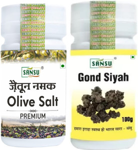 Sansu Premium Olive salt 50g + Gond siyah 100g | Namak jaitun Special ...