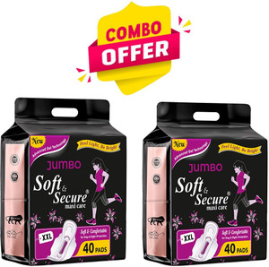 SOFT & SECURE JUMBO DRY FEEL SANITARY PAD, LEAKAGE PROTECTION |QUICK ...