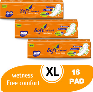 soft & secure Dry feel XL sanitary pad, Soft & Rash free for Heavy flow ...
