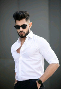 SOUNDRYAFABRIC Men Solid Formal White Shirt - Buy SOUNDRYAFABRIC Men ...