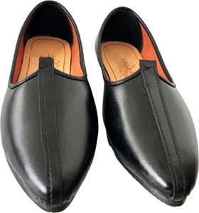 JAIPUR DIVINECRAFT Men's Jalsa Jutti,Jutis For Men BLACK Slip On For ...