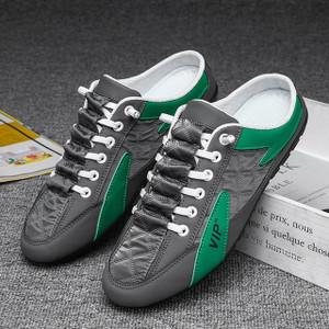 PAMABA Stylish Men's Half Back Open Backless Footwear, Lace Up Outdoor ...