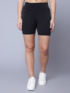 FASHA Solid Women Black Gym Shorts - Buy FASHA Solid Women Black Gym ...