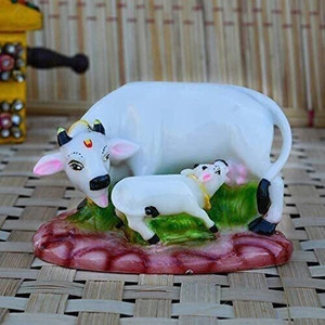 Aaina creations Brings Superior Resin Cow with Calf Showpiece, Small ...