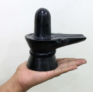 ADIYOGI BIG shiva lingam stone / black stone shivling / black marble ...