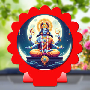 GiftsRange Chandra Dev Chandra Som Lord Moon Red Shining Car Dashboard ...