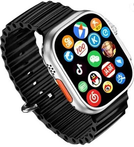 Ghostcreation T800 Ultra Metal Black Smartwatch with Bluetooth, Fitness ...