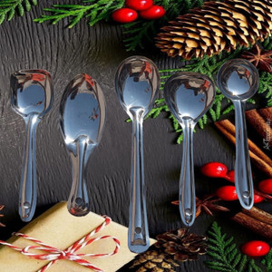 Solino Solino Steel Serving Spoon Set for Dining Spoon Curry/dal/Rice ...