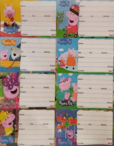 Medium Super Easy Peppa Pig Cartoon Design Name Slip Note Books ...