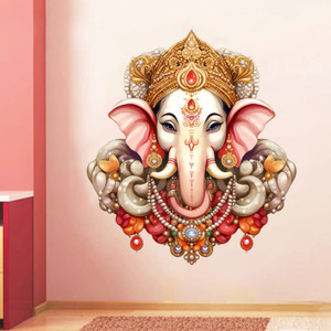 Omita 18 inch Cultural Ganesh Wall Sticker 45x45 cm for Festival and ...