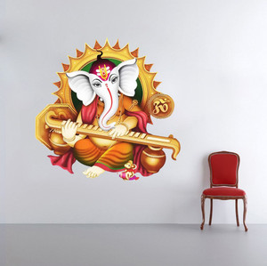 ZOOGRAPHICS 55 cm Shree Lord Ganesha Ganpati ji Wall Sticker (55*55 cm ...