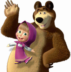 SkyOlla 60 cm Masha and Bear Kids Wall Sticker Self Adhesive Sticker ...