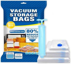 Cltllzen Zip lock Vacuum Storage Space Saver Bags with Compact Hand ...