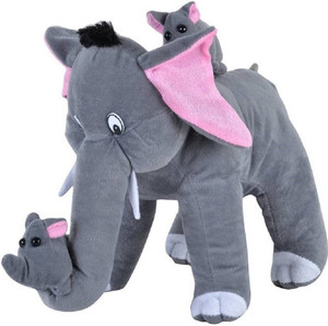RBB HUB Cute Mother(Mumma) Elephant With Baby Elephant Stuffed Soft ...