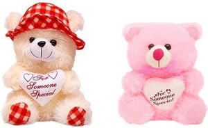 Crispy toys Pink in Red & Cream in Red Soft toy for Kids Playing teddy ...