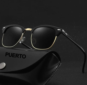 Buy Puerto Clubmaster Sunglasses Black For Men & Women Online @ Best ...