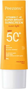 Peezons Sunscreen - SPF 50 PA++++ Lightweight with Niacinamide & Multi ...