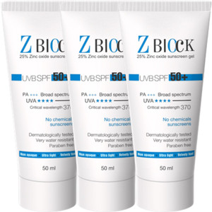 Z-Block Sunscreen - SPF 50+ PA+++ 25% Zinc Oxide Sunscreen Gel - Price ...