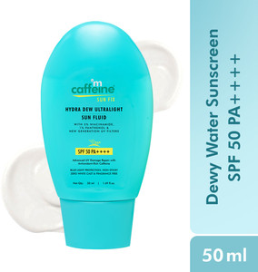 mCaffeine Sunscreen - SPF 50 PA++++ SunFix Hydra Dew Ultralight Sun ...