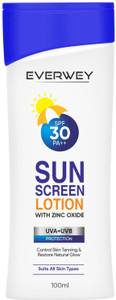 Everwey Sunscreen - SPF 50 PA++ Natural Glow Sun Protection Sunscreen ...