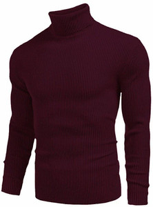Freaks High Neck Men Wool Blend Maroon Sweater Price in India - Buy ...