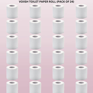 VOIISH Eco-Friendly and Unbleached Toilet Paper Rolls (Pack of 24 ...
