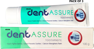 KRUM Dentassure toothpaste with neem & calcium Strengthens teeth-100g ...