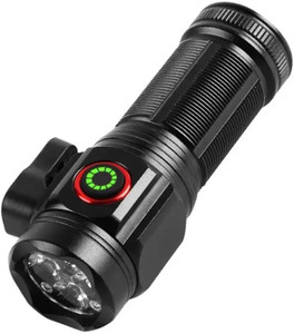GLOWISH MINI POWERFUL LED FLASHLIGHT FOR CAMPING WITH COMPASS,SAFETY ...