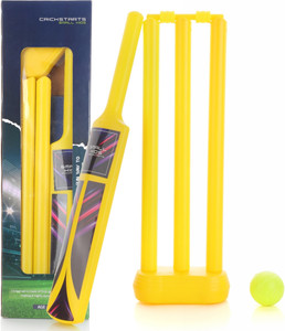 333MART Small Cricket Kit 1 Bat, 1 Ball, Bails, 3 Stumps & Stand Base ...