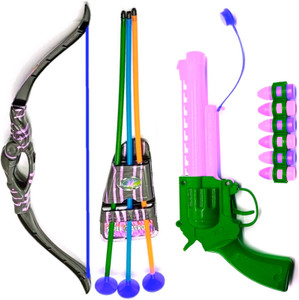Dynamic Retail Global Gun Toys for Boys With Bullets, Archery Bow ...