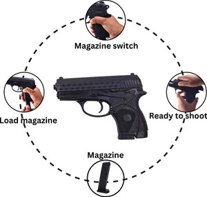 DEALbindaas Mouser Pistol Gun Shooting Toy with BB Bullets, Non-Toxic ...