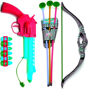Dynamic Retail Global Gun Toys for Boys With Bullets, Archery Bow ...