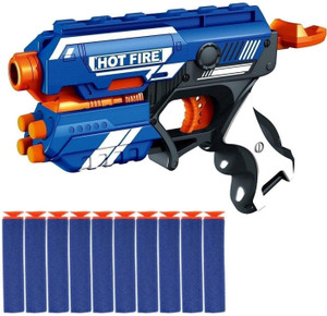 Vicorp Plastic Blaze Storm Soft Suction Bullet Gun Toy with 10 Safe ...