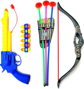 Dynamic Retail Global Gun Toys for Boys With Bullets, Archery Bow ...