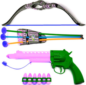 Dynamic Retail Global Gun Toys for Boys With Bullets, Archery Bow ...