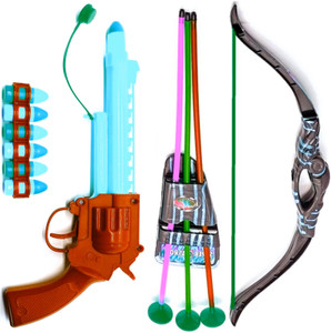 Dynamic Retail Global Gun Toys for Boys With Bullets, Archery Bow ...