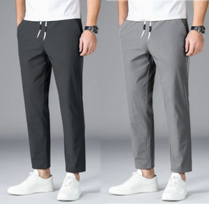 PYTHON Self Design Men Grey Track Pants - Buy PYTHON Self Design Men ...