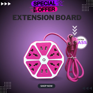 GUGGU USB HUB Extension Board Hexagon Electrical Cord Power 4 Socket ...